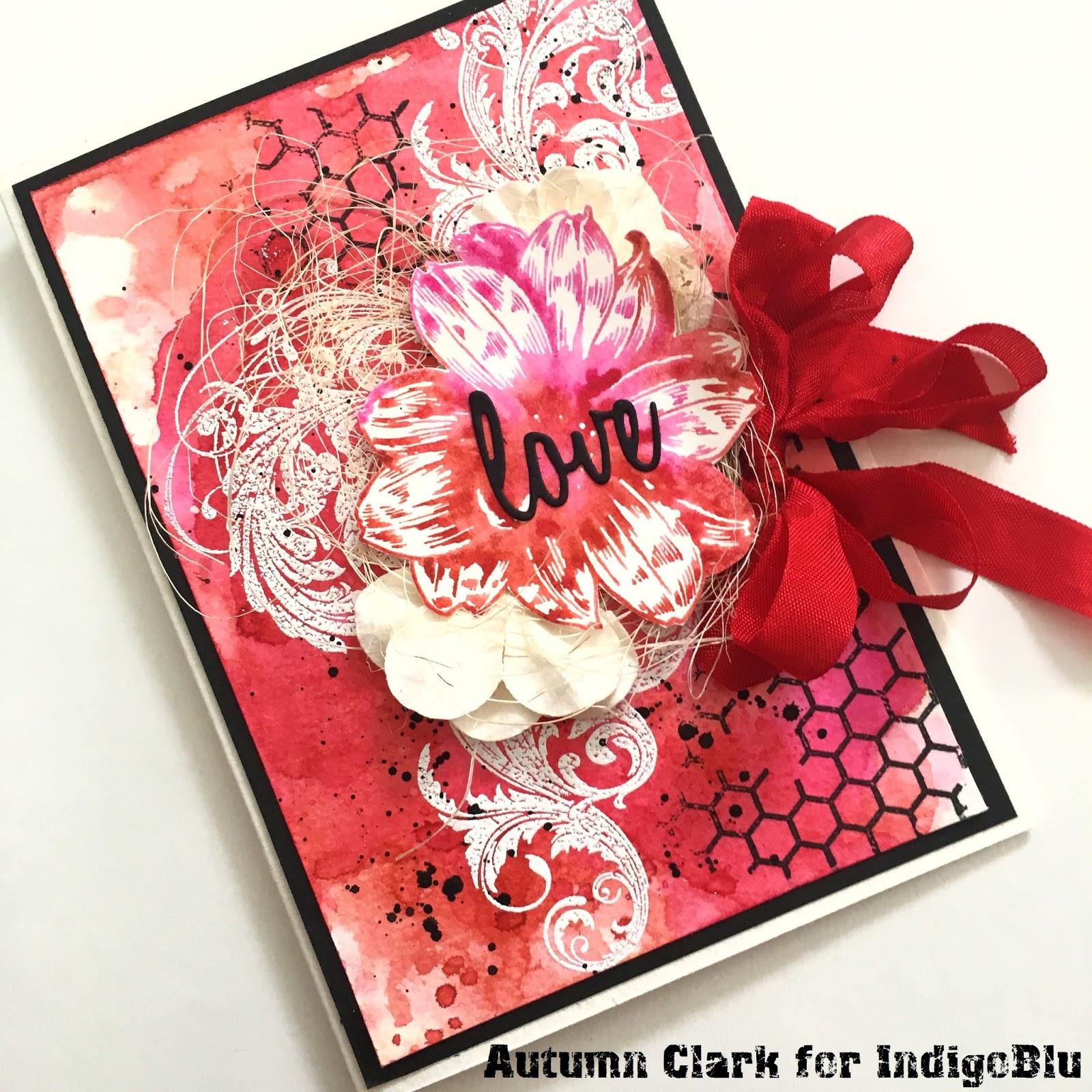 SewPaperPaint: Layered Love Floral Collage Card