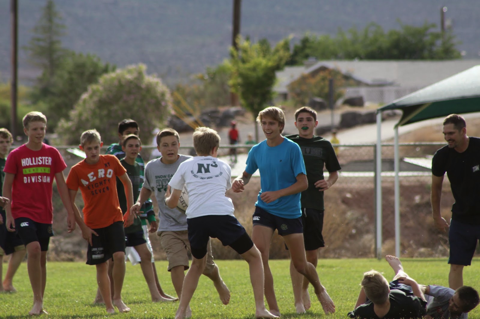 Snapshots of Te Mana Rugby: Barefoot Game
