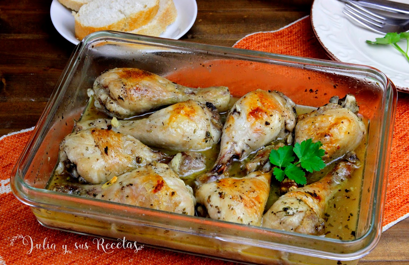 JULIA Y SUS RECETAS: Jamoncitos de pollo al ajillo en microondas