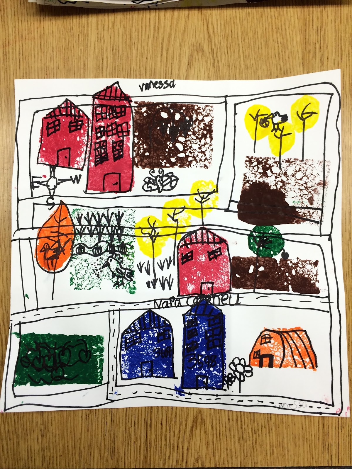 Kathy's Art Project Ideas: My Neighborhood Art Project