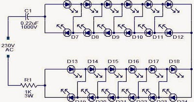 LED light circuits with 220V AC without diodes - Electronic Knowledge Share