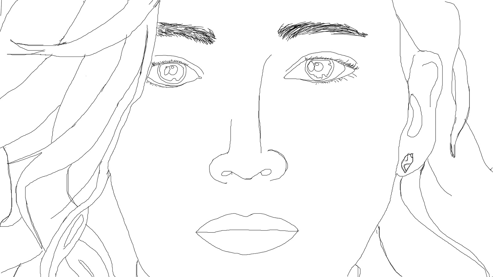 Celebrity Coloring Page - Jennifer Lawrence