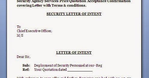 Quotation Acceptance Letter Format