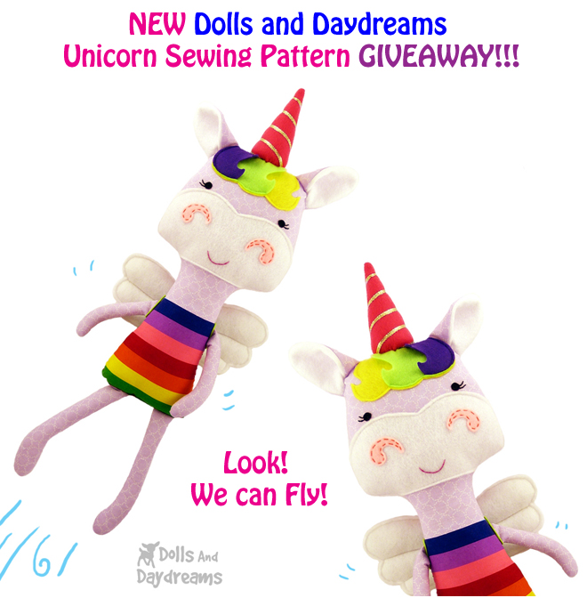 * Dolls And Daydreams - Doll And Softie PDF Sewing Patterns: Unicorn ...