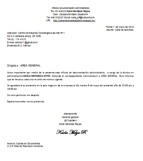 Guia Didactica Documentacion Administrativa.: Estructura del memorandum ...