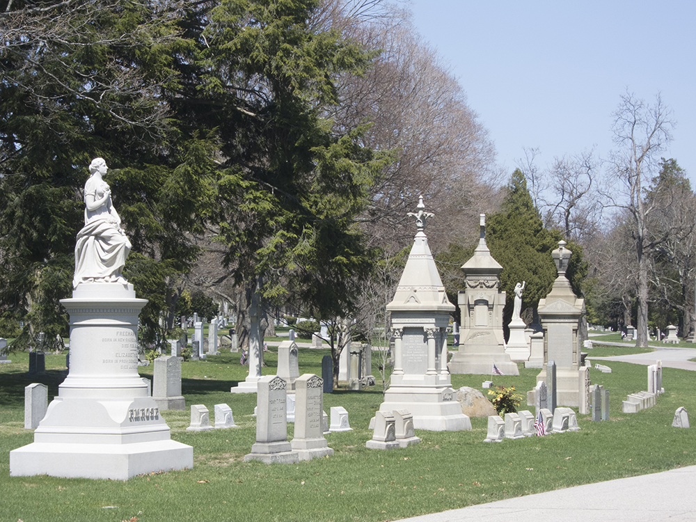 North American Cemeteries: Swan Point Cemetery in early spring of 2015