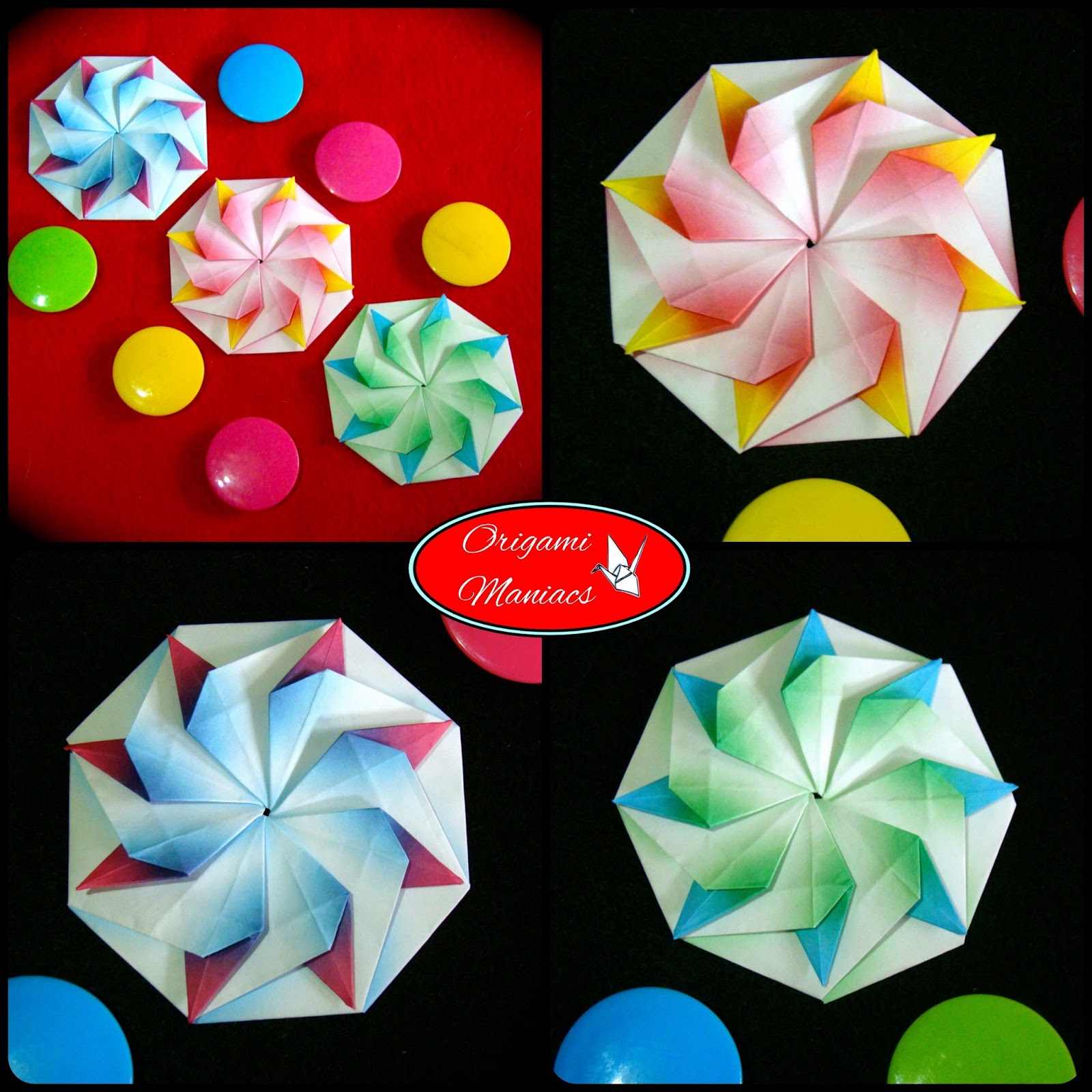 Origami Maniacs: Origami Octagonal Coasters