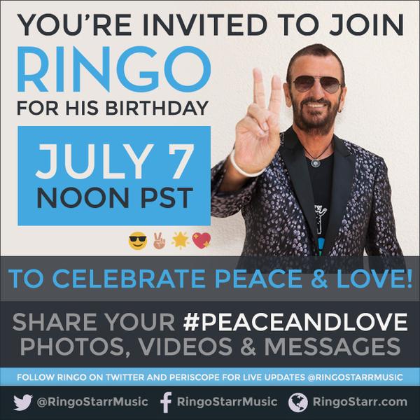 RETRO KIMMER'S BLOG: HAPPY BIRTHDAY RINGO! #PEACEANDLOVE CELEBRATION!!