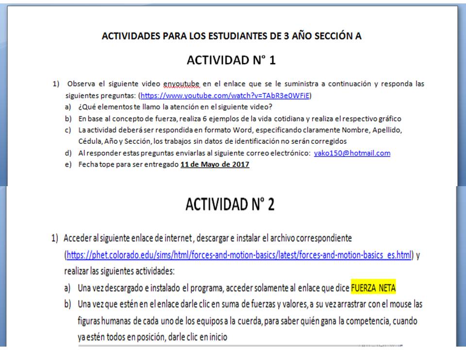 .: LCDO. JACKSON SANDOVAL FÍSICA 3ERO A