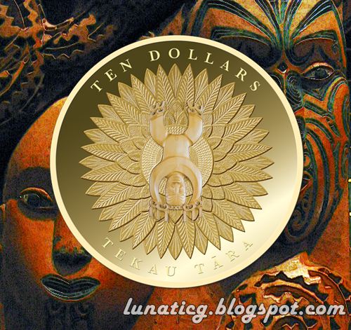 2014 Māori Art-Papatūānuku and Ranginui Gold Proof Coin | Lunaticg Coin