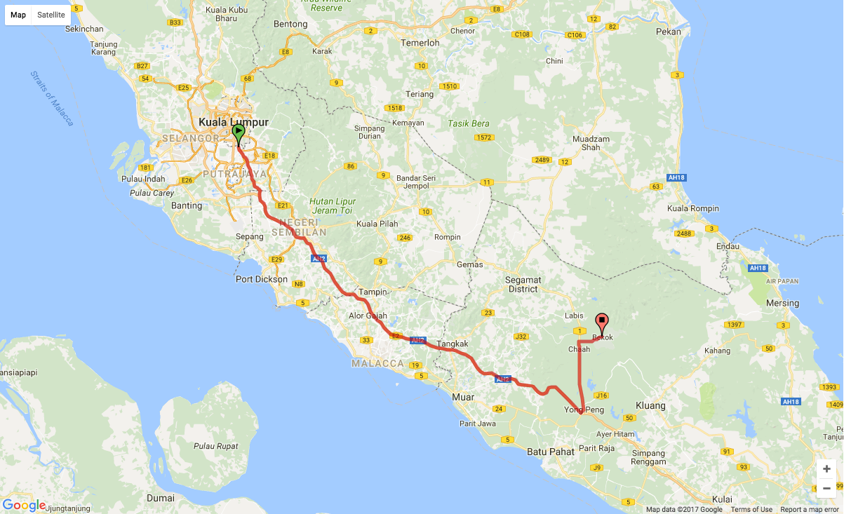 Visit Bekok: Getting to Bekok