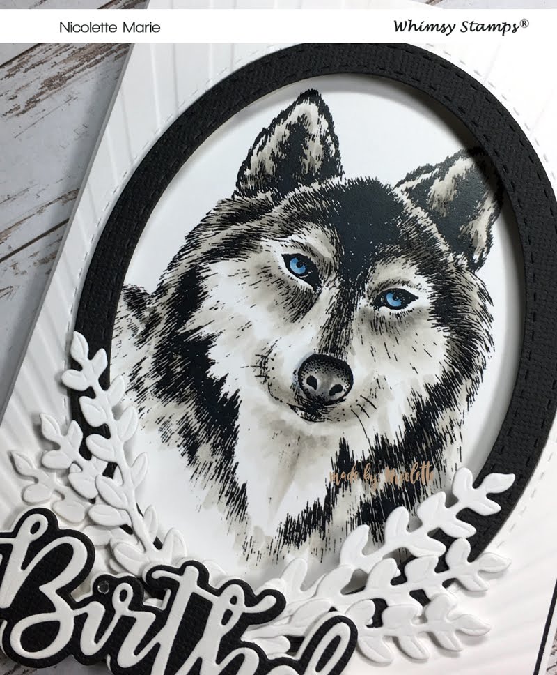 ~ Wolf Stamp, Two Ways by Nicolette ~ - Whimsy Inspirations Blog