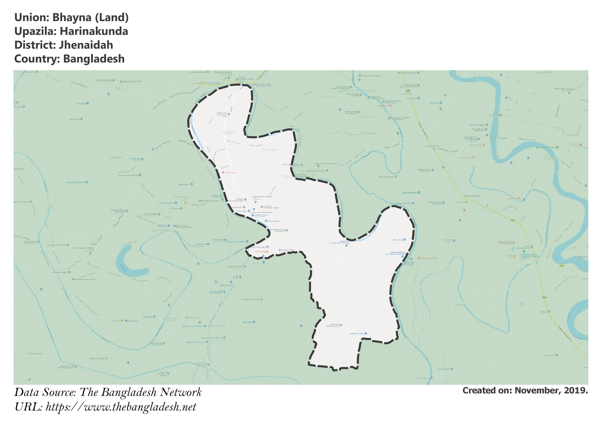 Bhayna Union, Jhenaidah