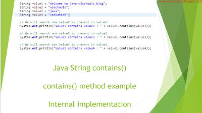 String Contains() method in java with example - Internal Implementation ...