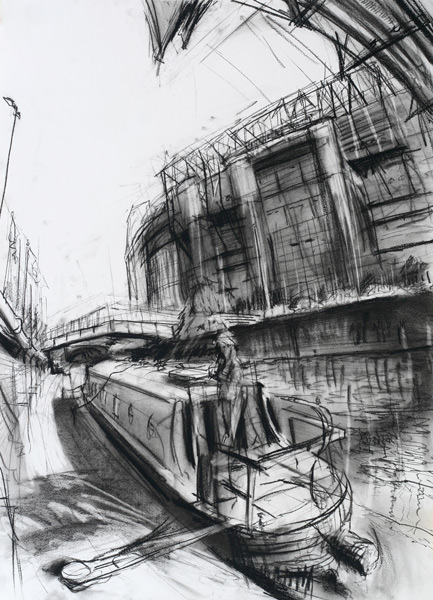 Year of the Boat: Conte sketch 1 - Old Trafford