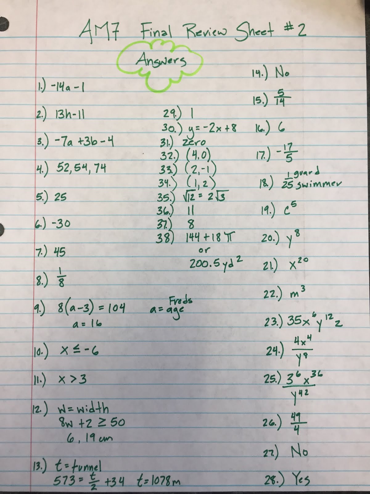 Mrs. James Math 7