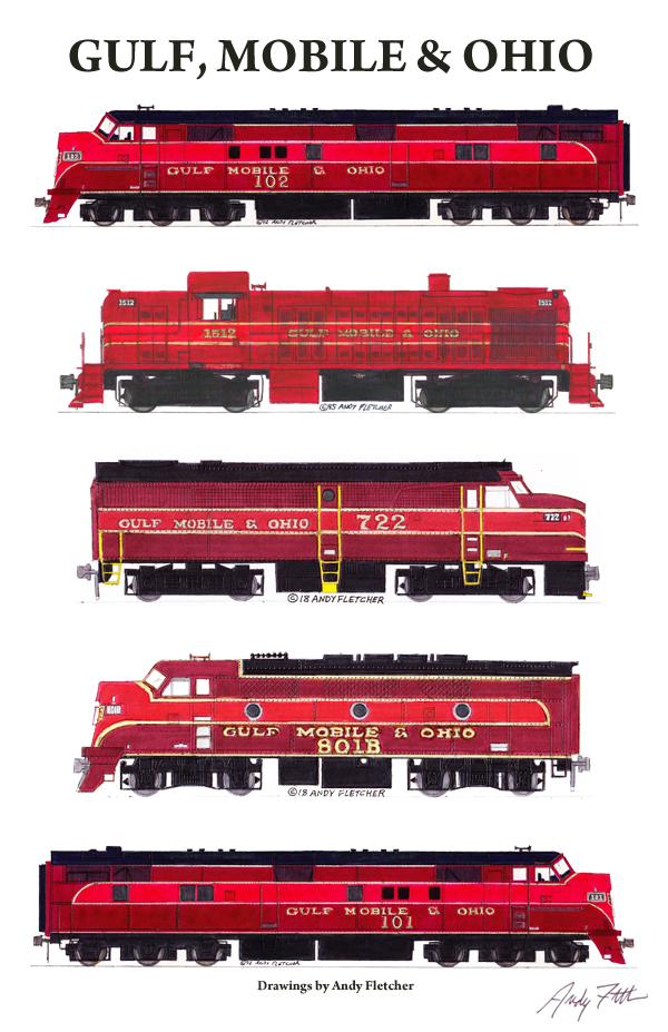 Andy Fletcher Blog-: Gulf Mobile and Ohio Classic Diesels Poster by ...