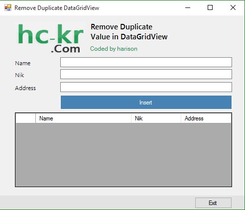 VB.NET How to Remove Duplicate Values in DataGridView / DataTable | KODE AJAIB