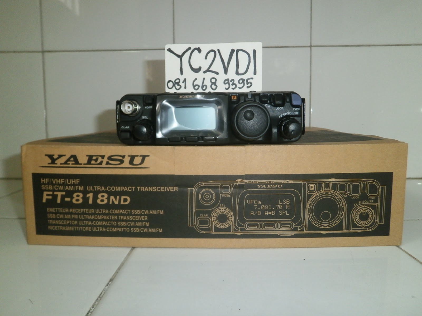 Sinar Agung ( Y C 2 V D I ): HF YAESU FT 818 ND ( HF/VHF/UHF ) - BARU GRESS