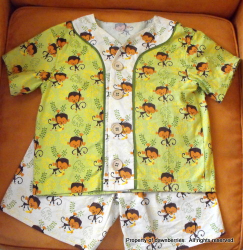 dawnberries: New Monkey Pjs and the Evolution of Sewing Skills