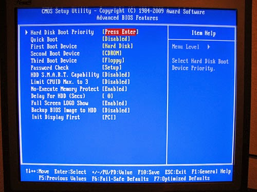 Pengertian BIOS dan menu pada BIOS ~ Christian Dendi
