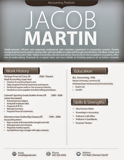 Resume Template : Grey Header with Brown Button Titles Modern | Basic ...