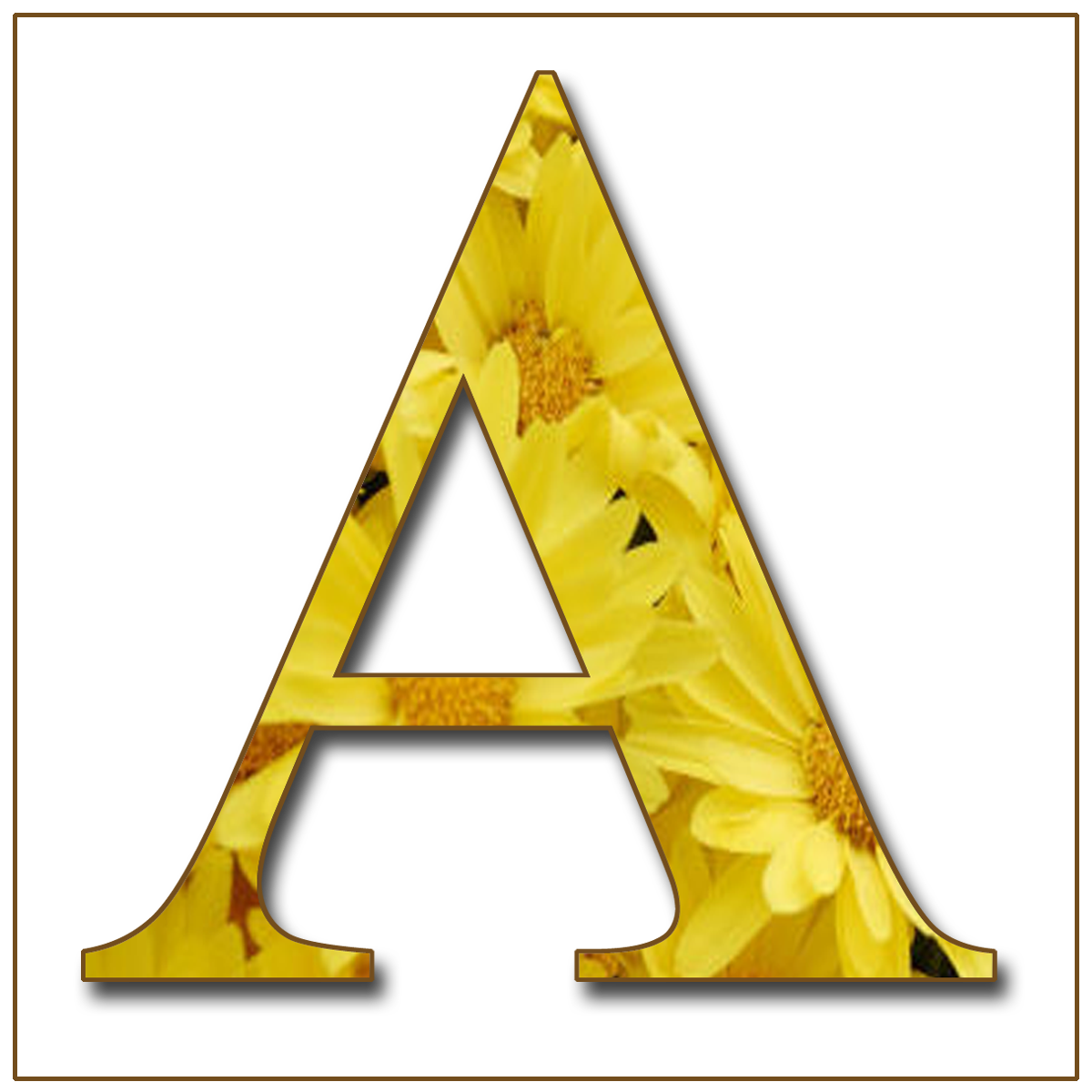 GRANNY ENCHANTED'S BLOG: "Yellow Flowers" Free Scrapbook Alphabet ...