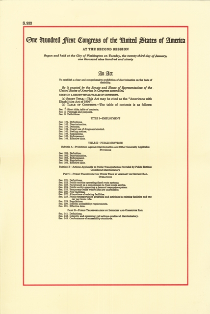Ability Chicago Info Blog : The Americans with Disabilities Act Signing ...