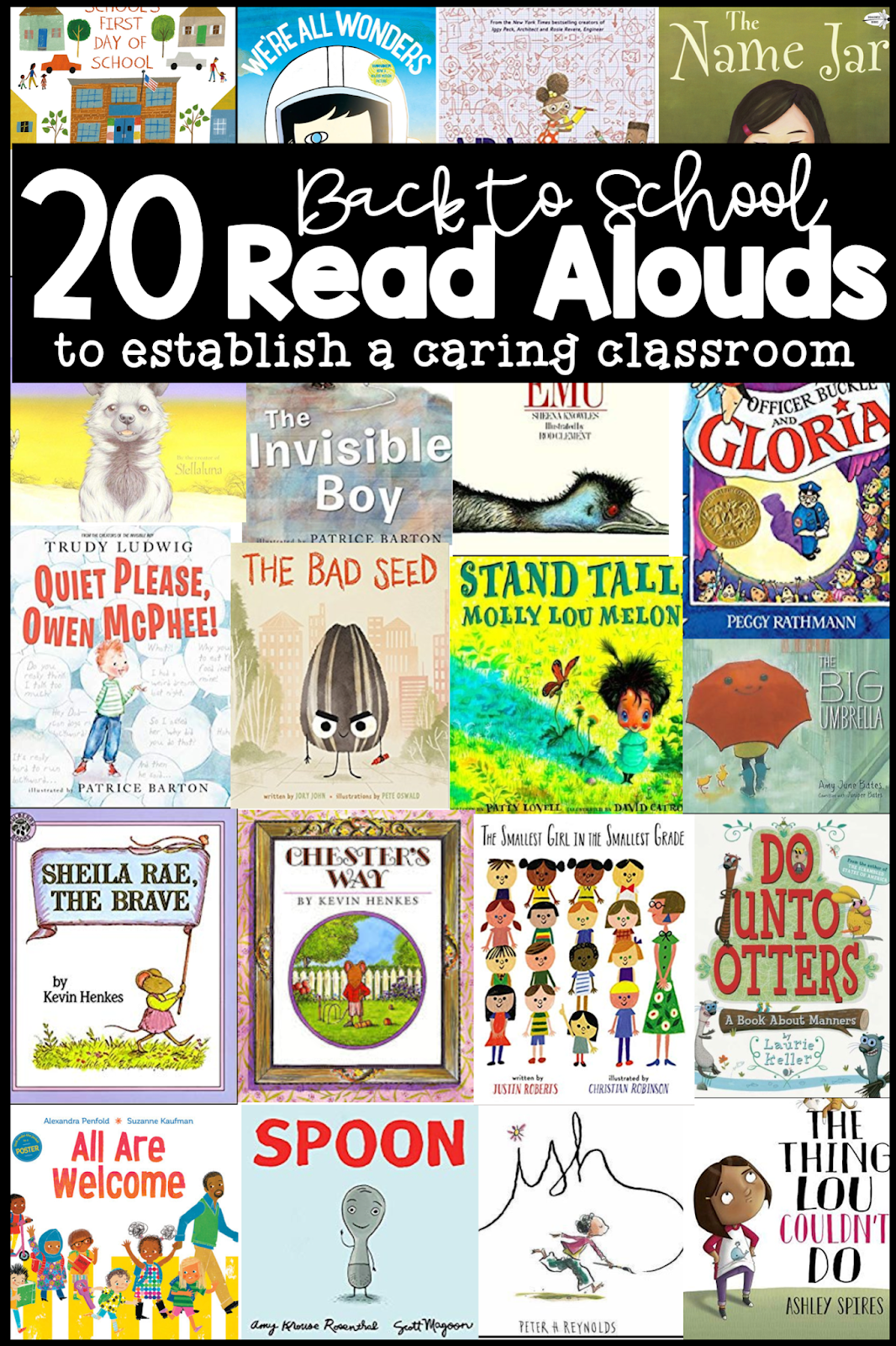 20 Back to School Read Alouds to Establish a Caring Classroom - Queen ...