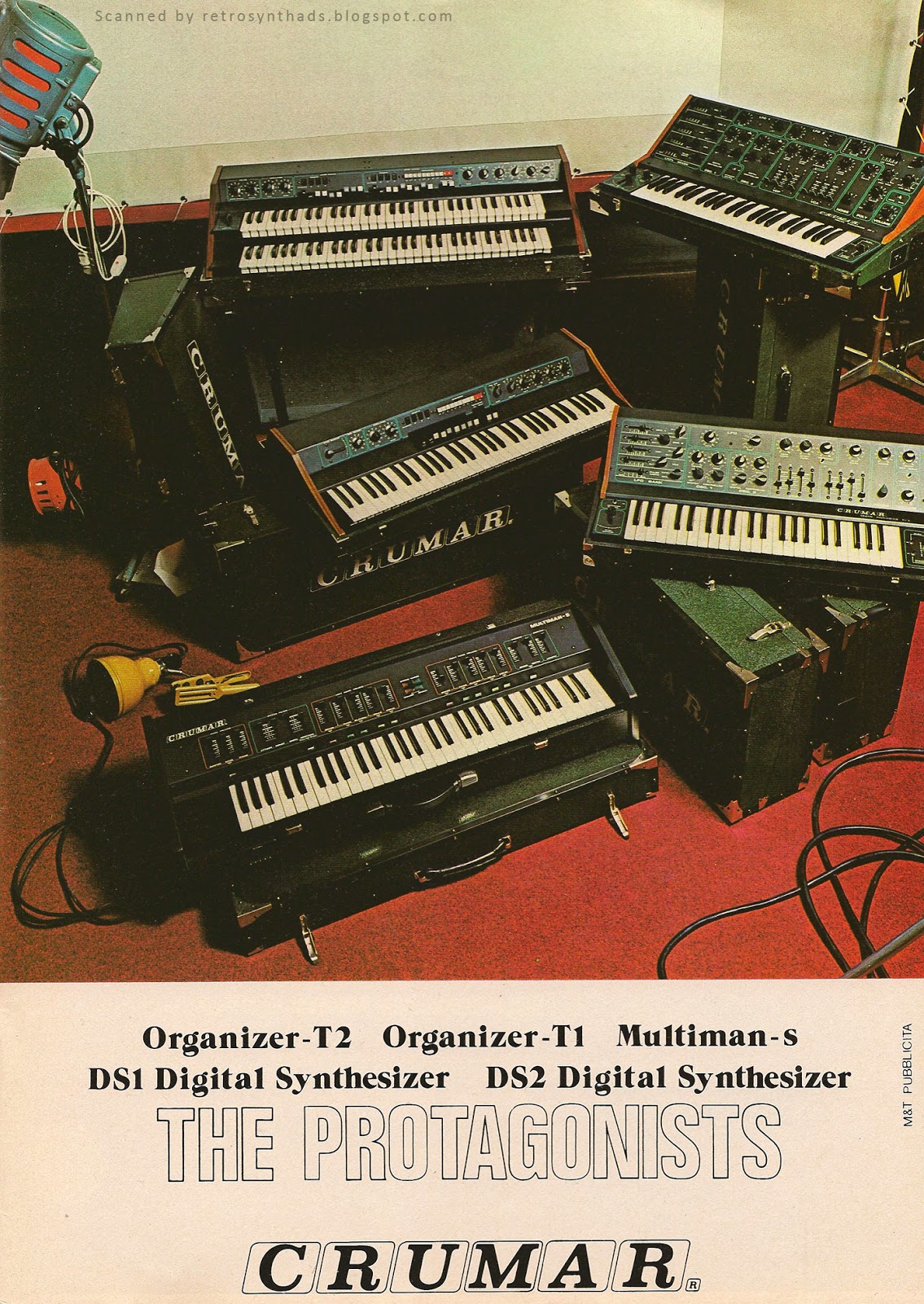 Retro Synth Ads: Crumar "The Protagonists" family ad, International ...