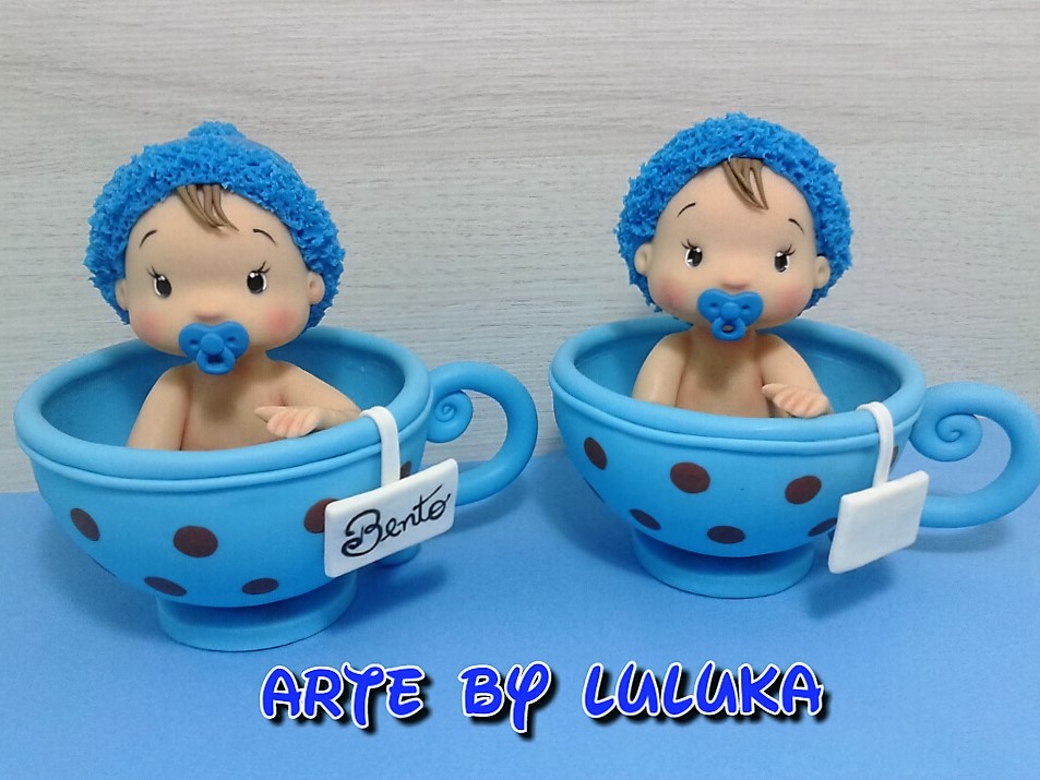 Chá de bebê em biscuit