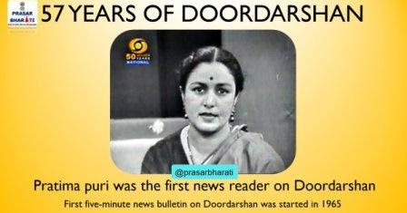 Pratima Puri : DD first lady newsreader - Noshwind