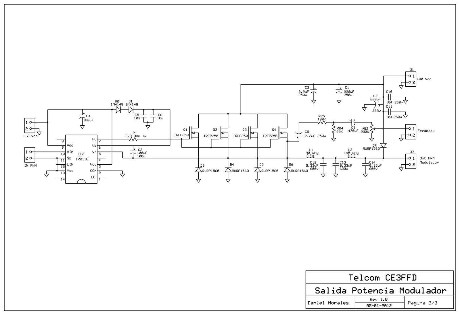Blog de XQ7FFD...Ex CE7FFD.....Ex CE3FFD....Ex CA3FFD: Proyecto AM PWM ...
