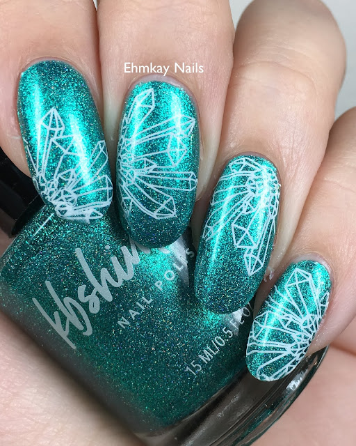 ehmkay nails: Beryl Crystal Nail Art for 38th Anniversary