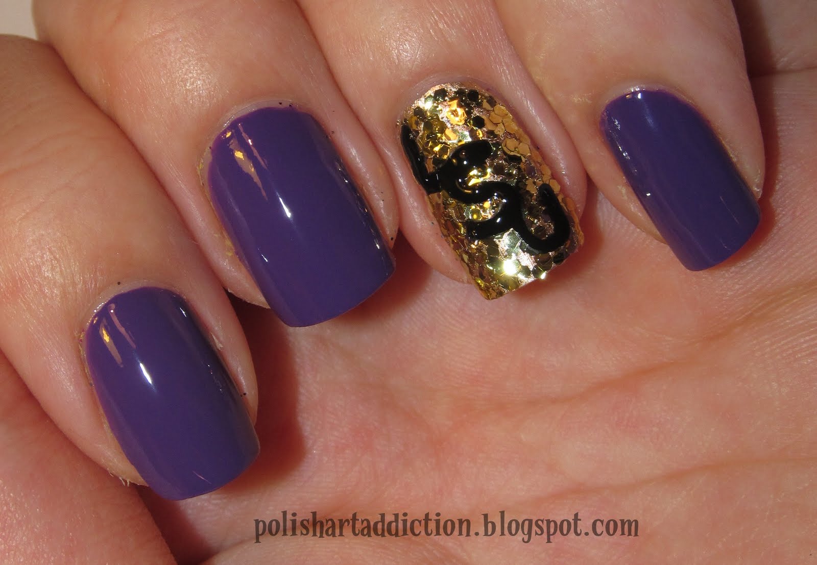 Go LSU! - Nail Art - Nail Polish