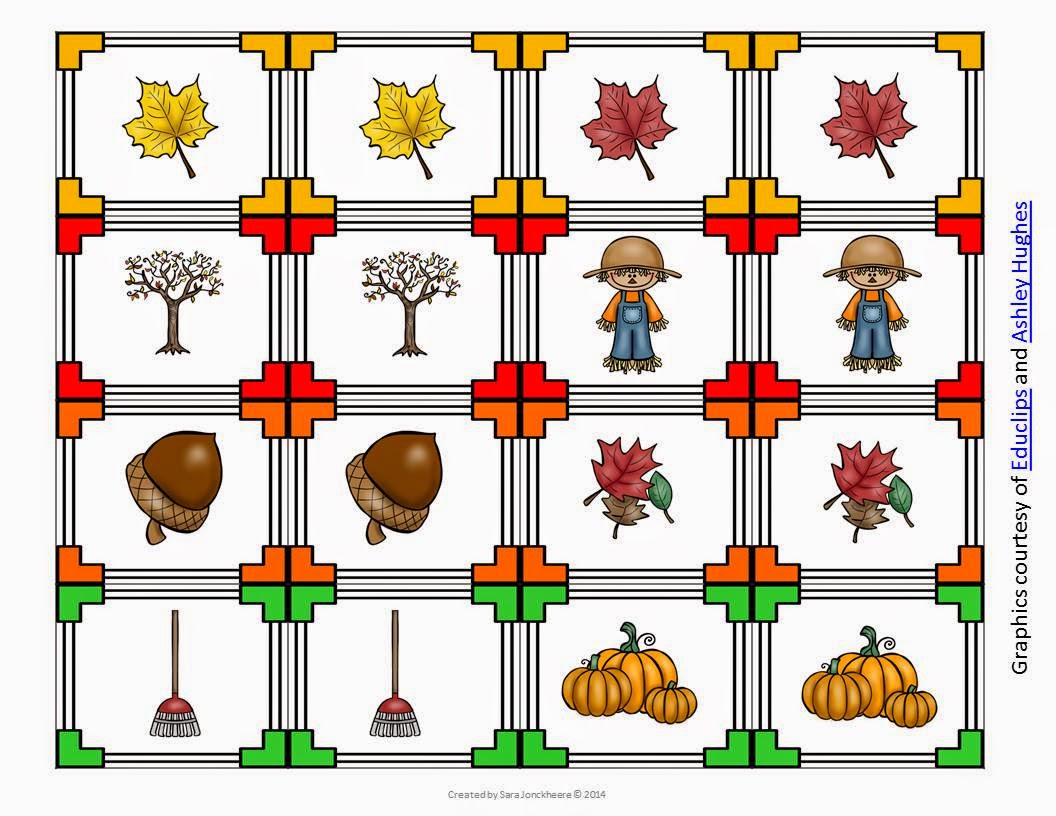 Classroom Freebies Too: Fall Matching Game