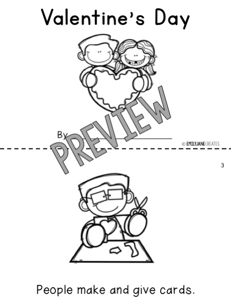 Emily Jane Creates: FEBRUARY NO PREP KINDERGARTEN PACKET-OVER 100 PAGES!