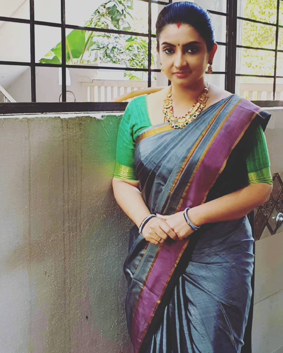 Actress Sujitha Dhanush Latest Saree Pics