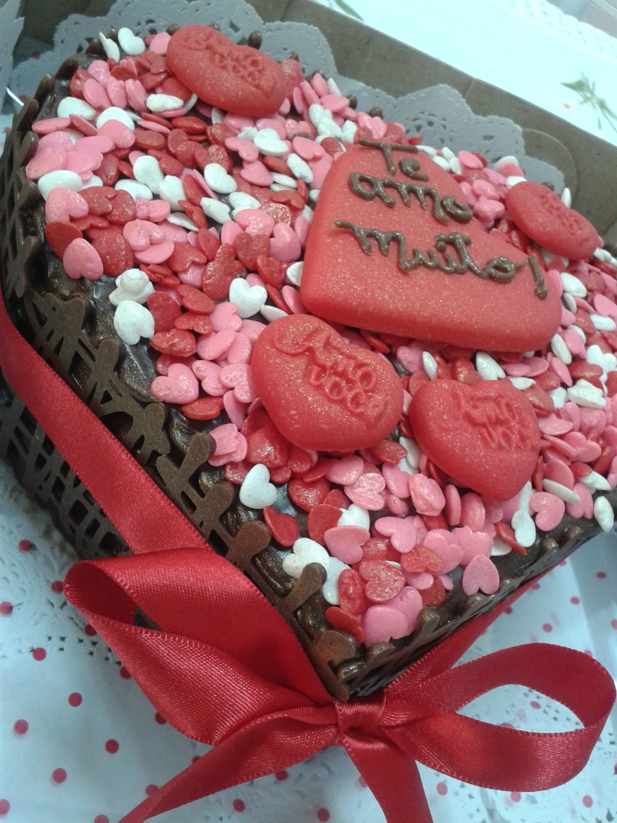 Myrtille Doces: Mini Cake Heart and Love