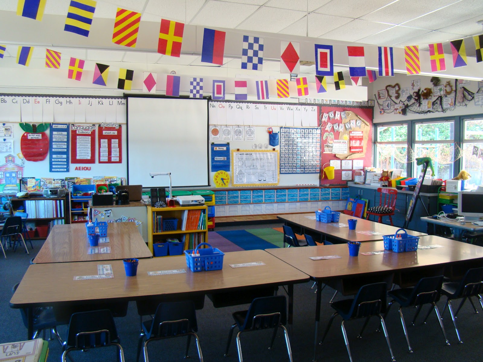 Sailing Through 1st Grade: Classroom Tour Linky Party
