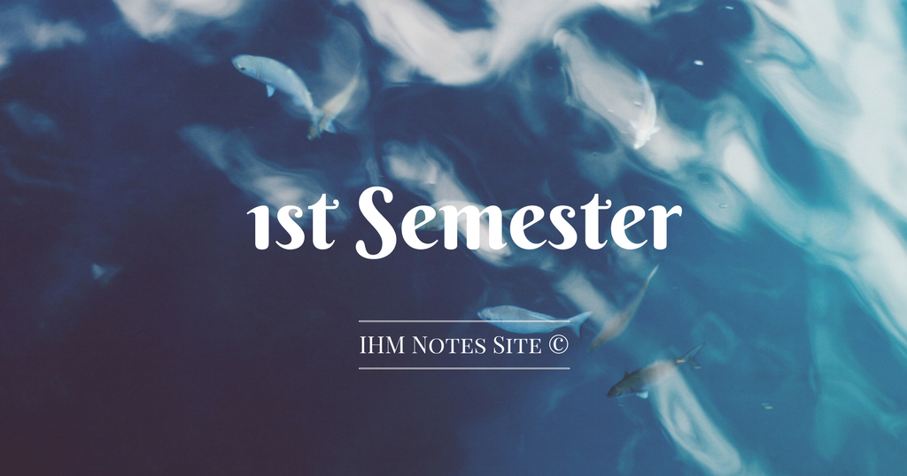 F&B Service 1st SEMESTER NOTES