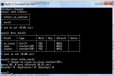 Membuat Database Di Mysql