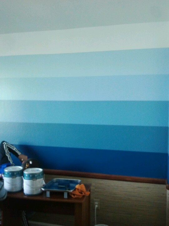 Pintar una pared en tonos degradé - Decoguía