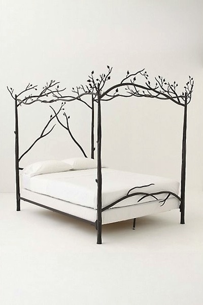 White Tree Branch Bed Frame