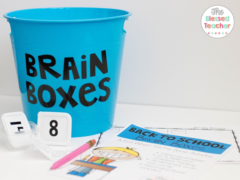 The Blessed Teacher: "I'm Done...Now What?"...Brain Boxes to the Rescue