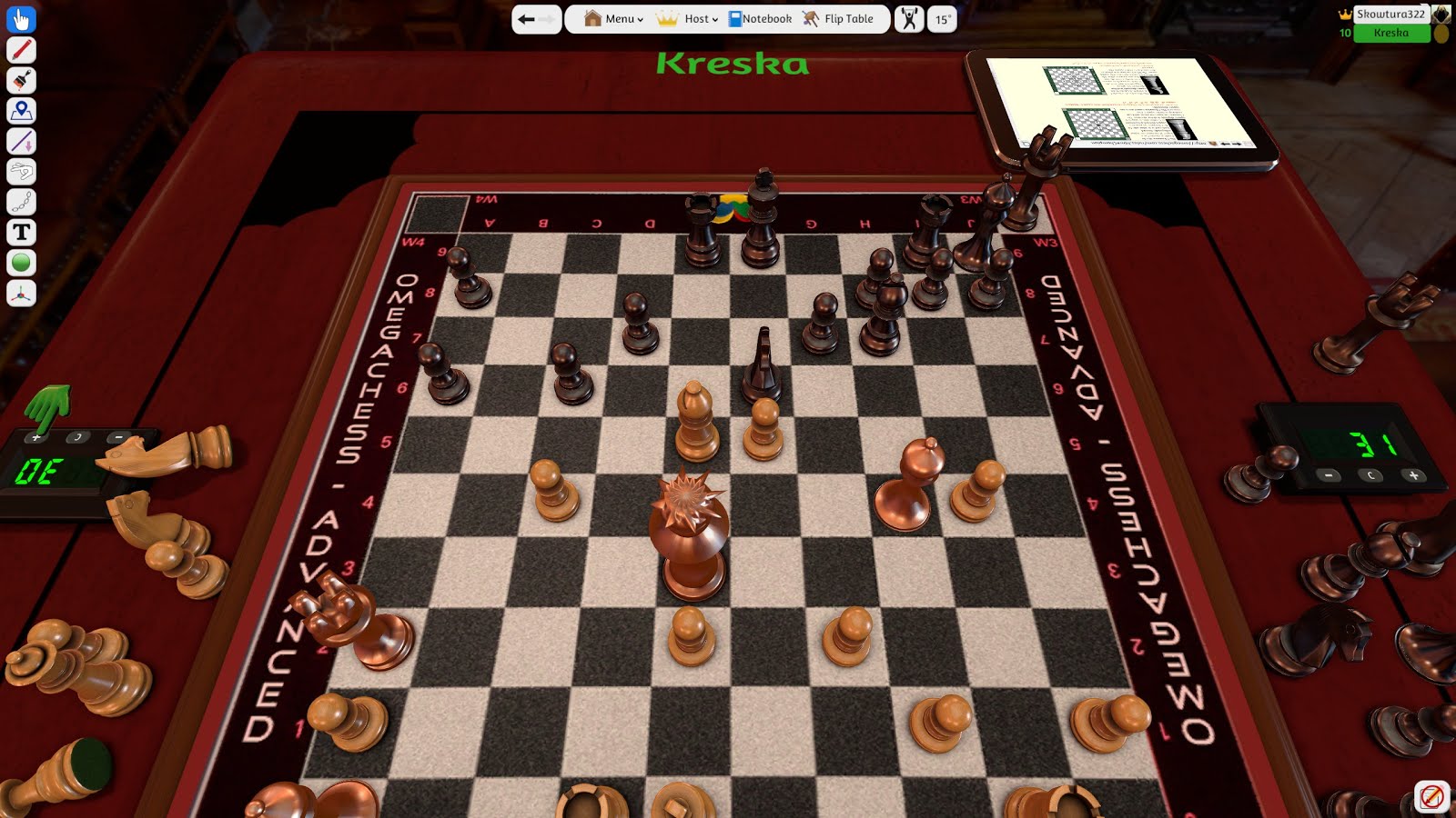 21st April 2016 - Omega Chess Advanced Game.