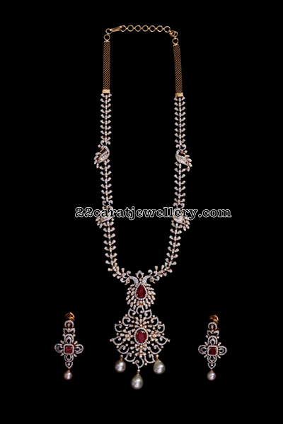 Simple Diamond Long Chain - Jewellery Designs
