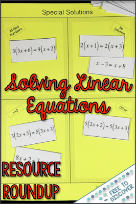 Linear Equation Solving Resources & Ideas | Free to Discover