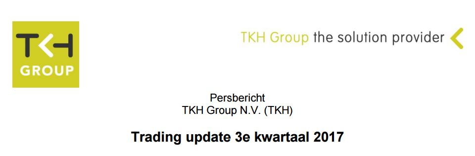 TKH Group betaalt €1,20 dividend in 2018