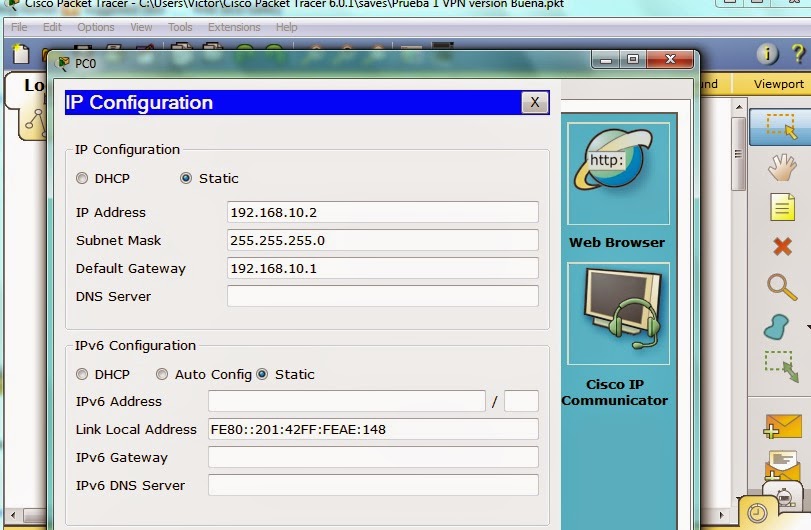 VPN Configuration : Cisco -CCNA - Cisco labs: CCNA